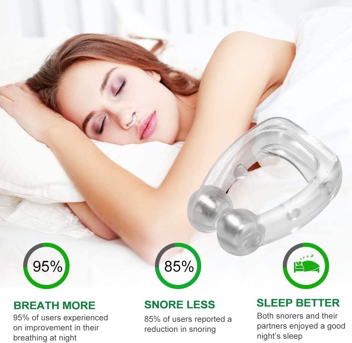 Silicone Magnetic Anti Snoring Nose Clip Shopmyneed